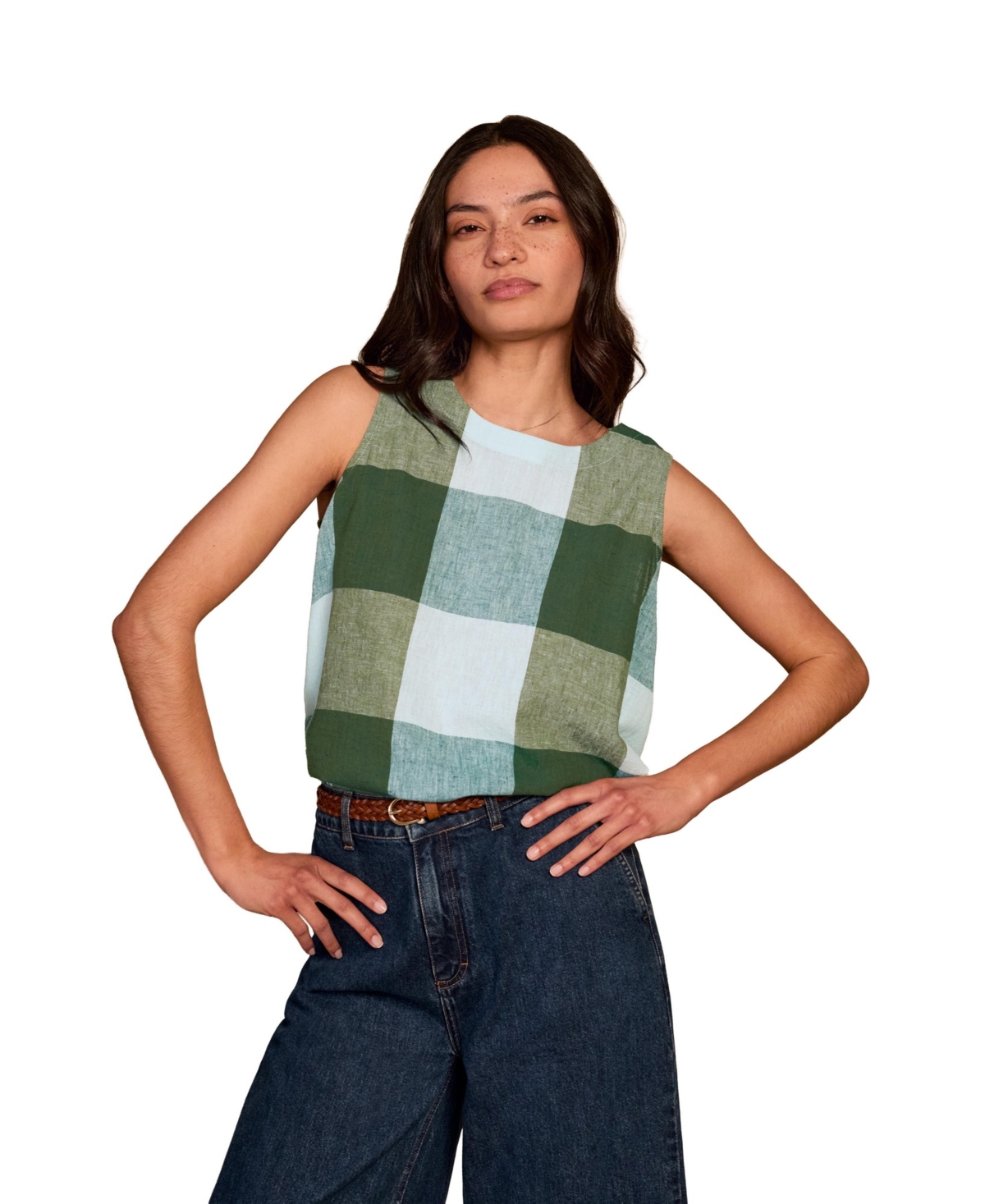 Click here for Celtic & Co. Womens Sleeveless Pleat Back Cotton B... prices