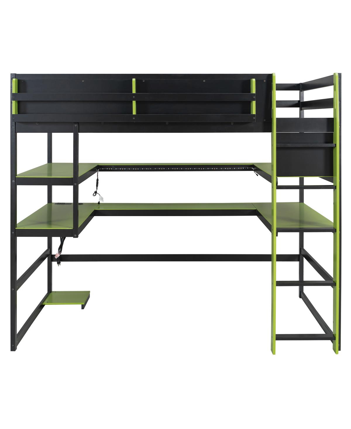 Click here for Streamdale Furniture Wood Loft Bed With Desk  Stor... prices