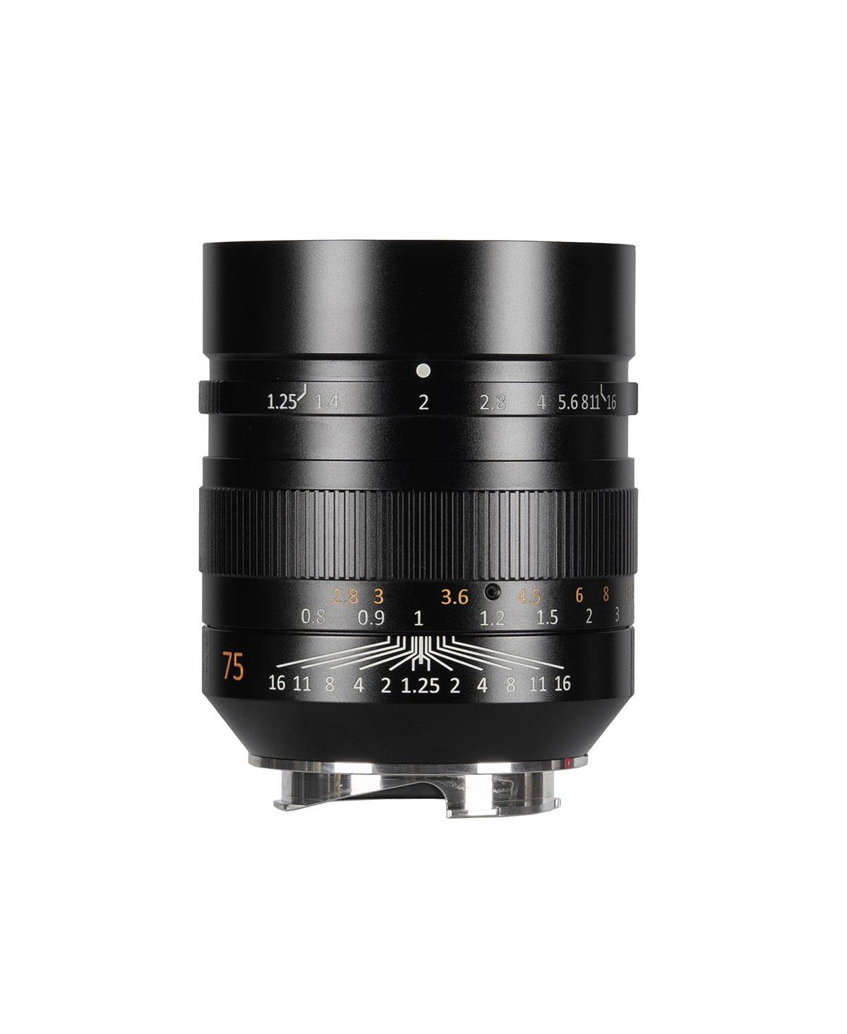 Click here for 7 artisans 75mm f 1.25 Ii Lens for Leica M - Black prices