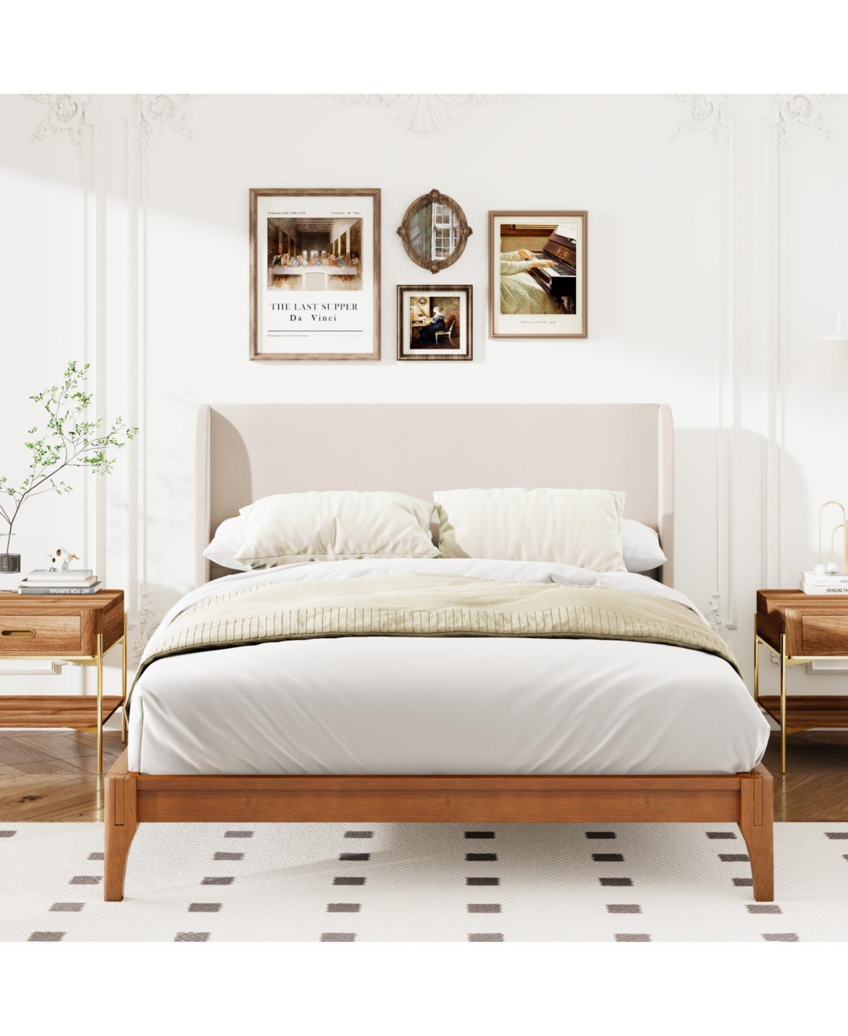 Click here for Streamdale Furniture King Bed with Upholstered Hea... prices