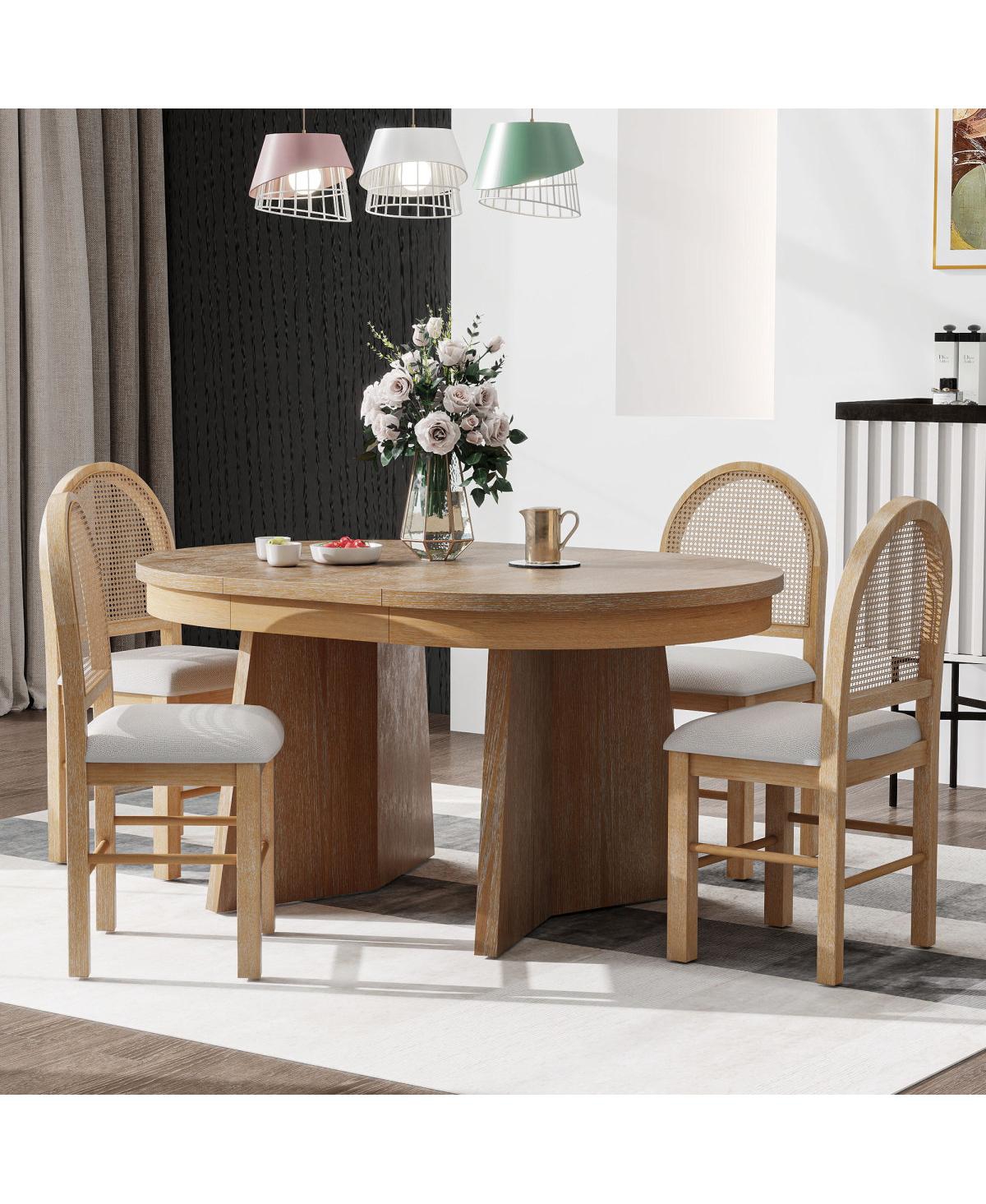 Click here for Streamdale Furniture 5-Piece Retro Extendable Dini... prices