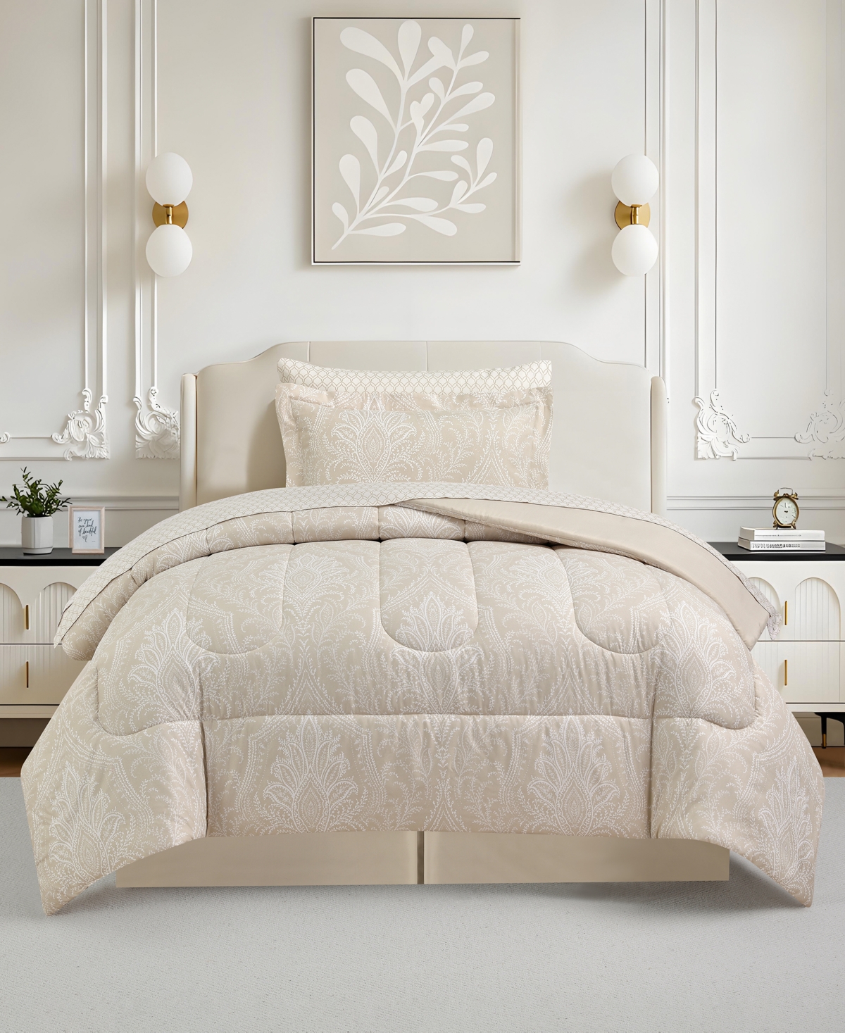 Click here for Macys Leslie Soft Hand Feel 8-Piece Comforter Set... prices
