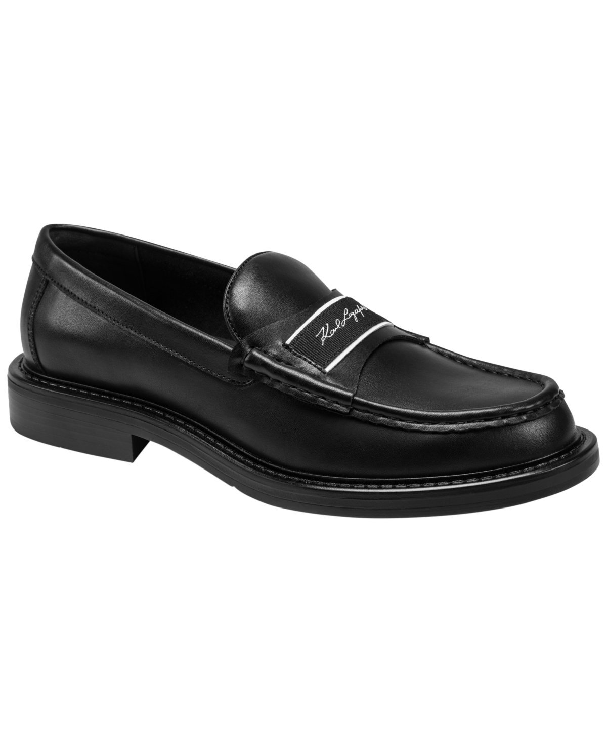 Click here for Karl Lagerfeld Paris Mens Round-Toe Loafers - Blac... prices