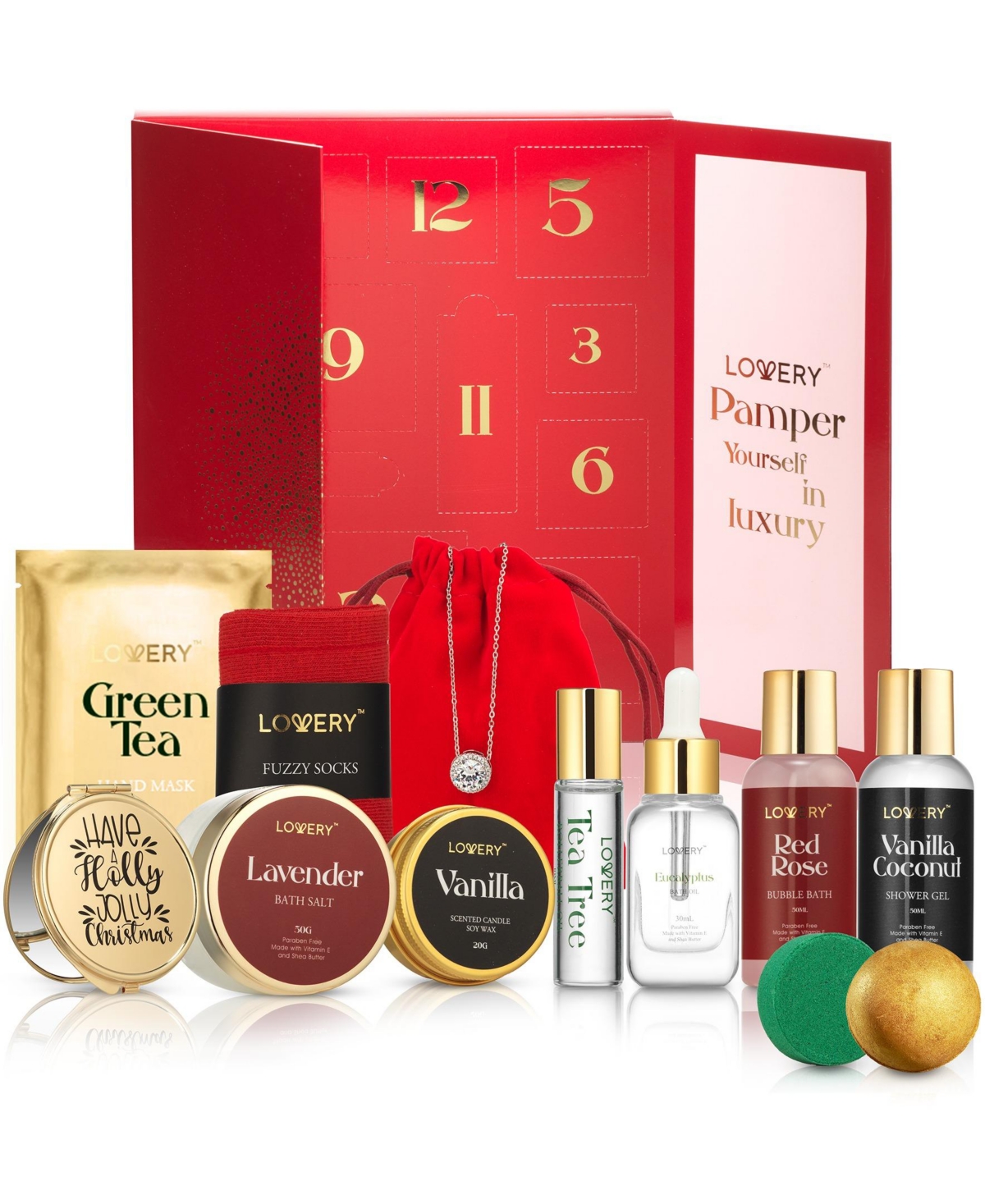 Click here for Lovery 12 Days of Beauty Advent Calendar Bath and... prices
