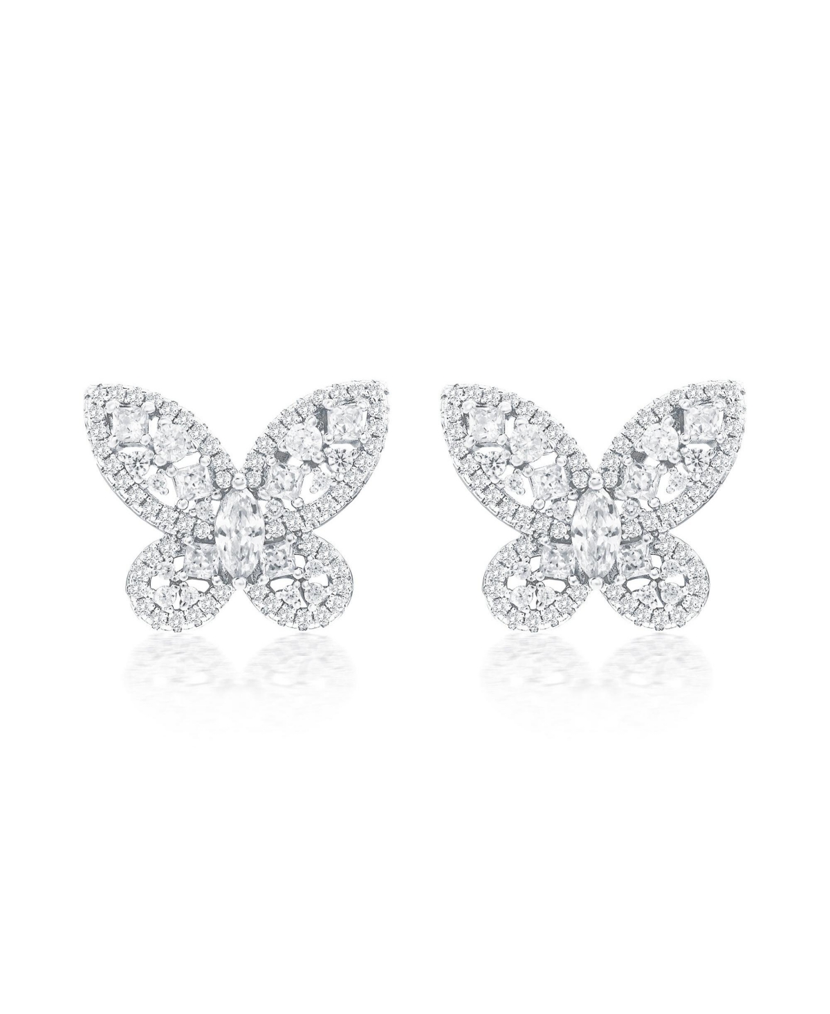 Click here for Suzy Levian New York Sterling Silver Multi-cut Clu... prices