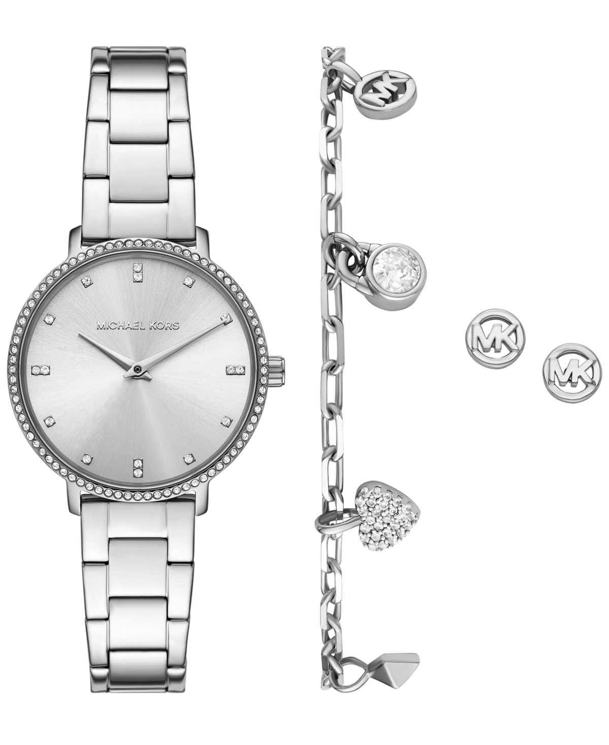 Click here for Michael Kors Womens Pyper Two-Hand Stainless Steel... prices