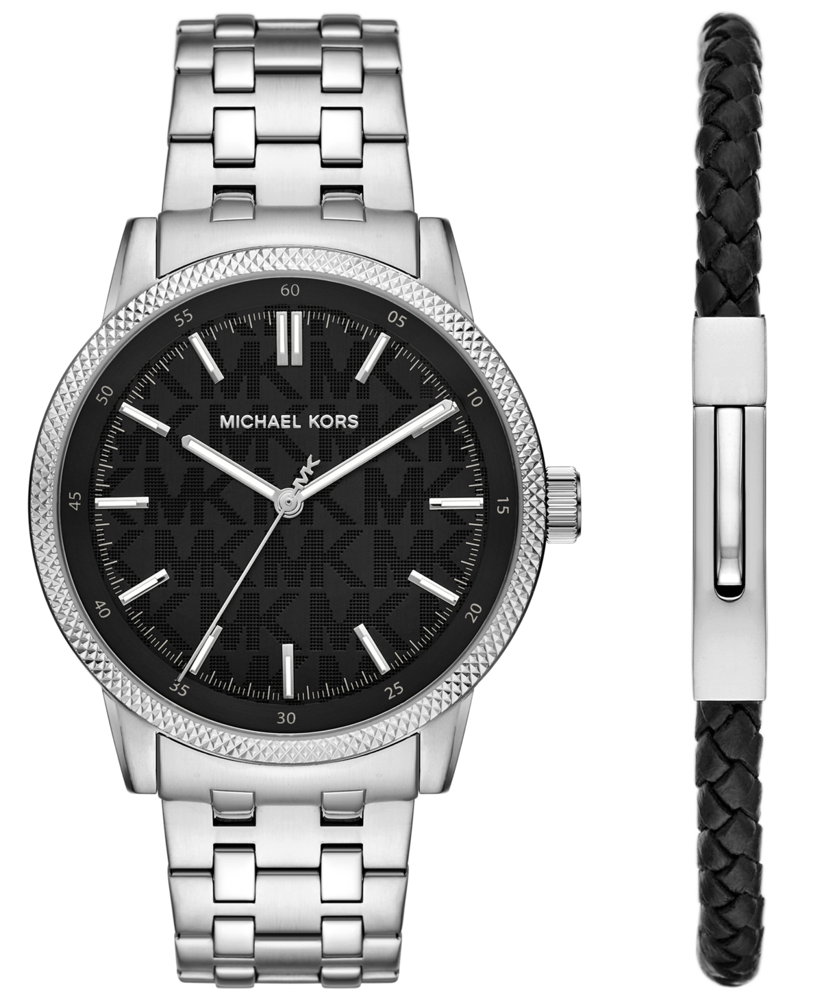 Click here for Michael Kors Mens Wolfe Three-Hand Stainless Steel... prices