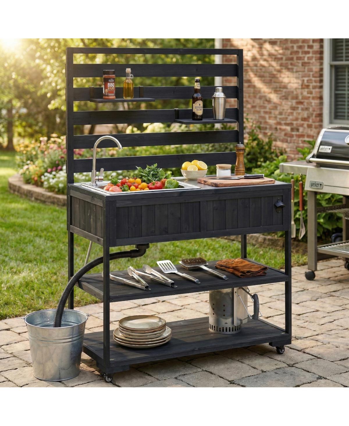 Click here for Streamdale Furniture 41.7 Rolling Wood Kitchen Isl... prices