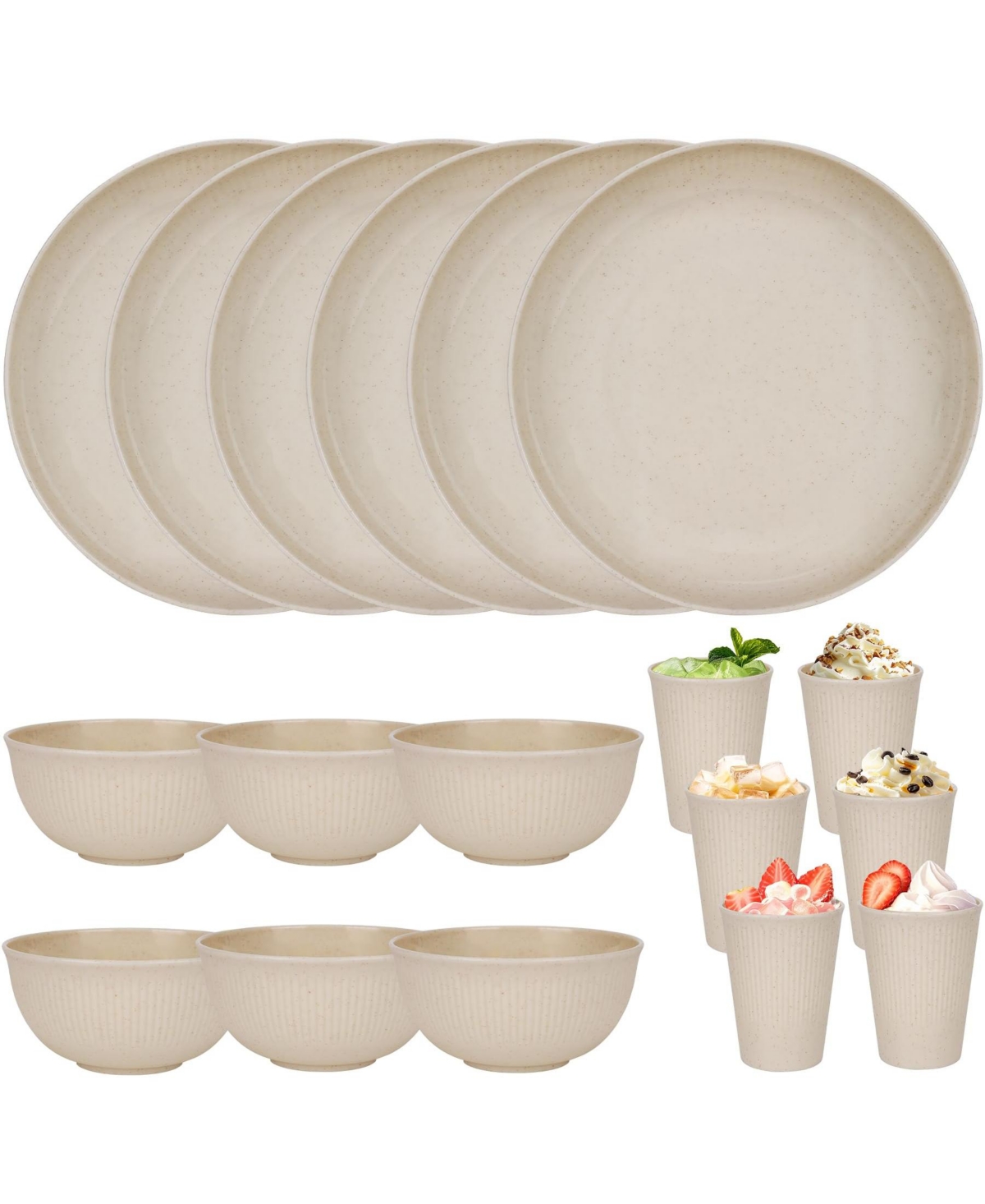 Click here for Piscifun 48 Piece Unbreakable Dinnerware Set For 4... prices