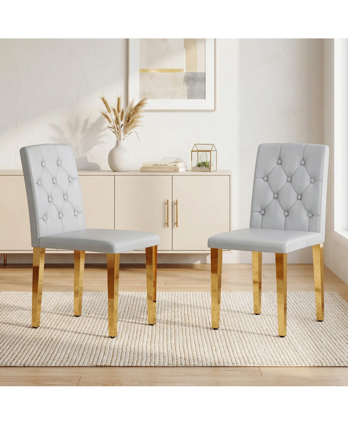 Click here for Sailvan Pu Dining Chairs  35 Inch Ergonomic Buckle... prices