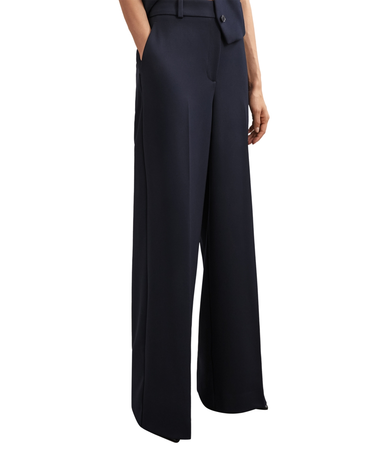 Click here for Reiss Womens Gabi High-Waisted Wide-Leg Suit Pants... prices