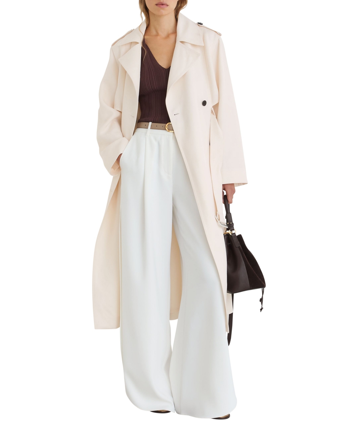 Click here for Reiss Womens Charli Double-Breasted Trench Coat wi... prices