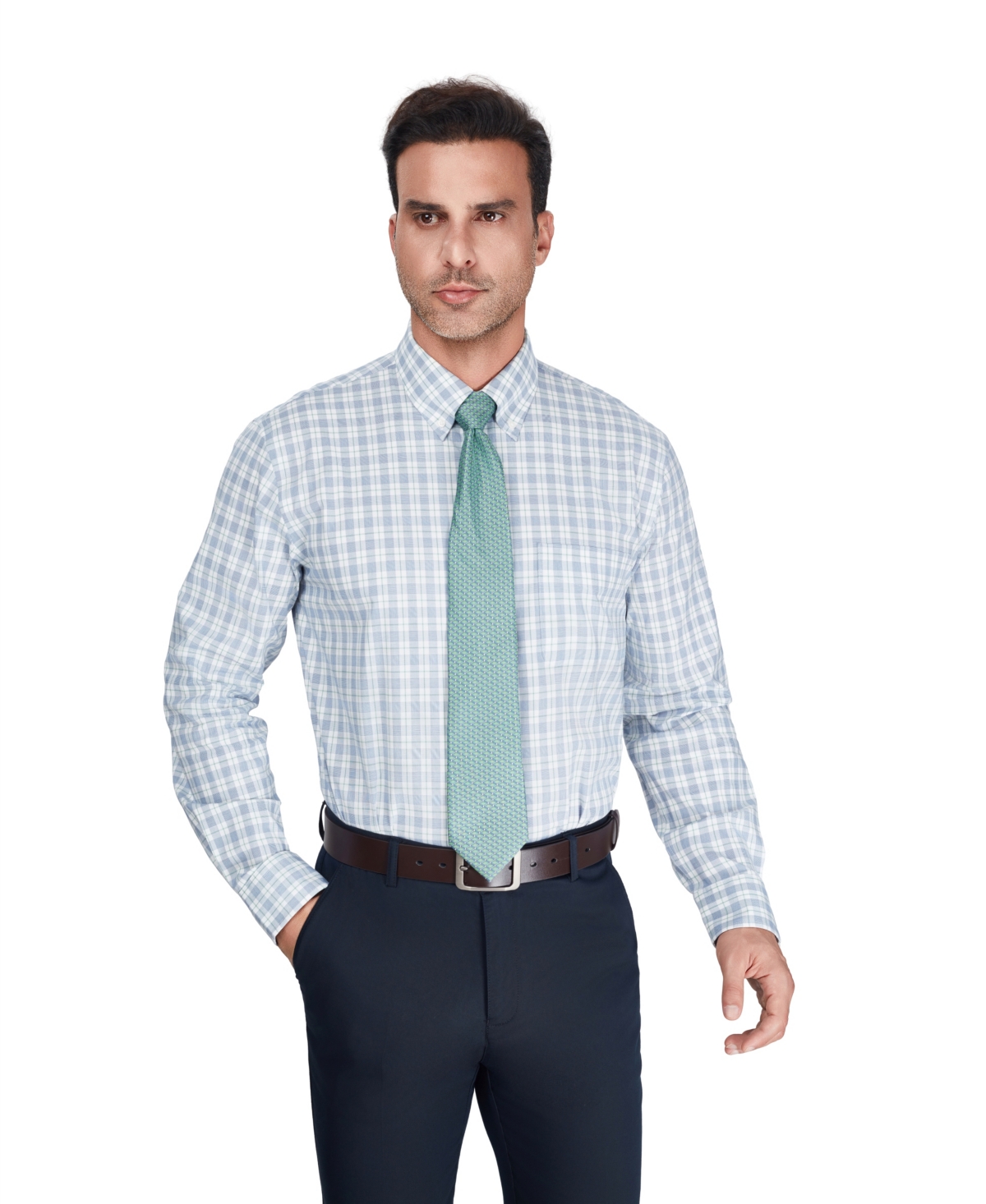 Click here for Club Room Mens Regular-Fit Plaid Pattern Dress Shi... prices