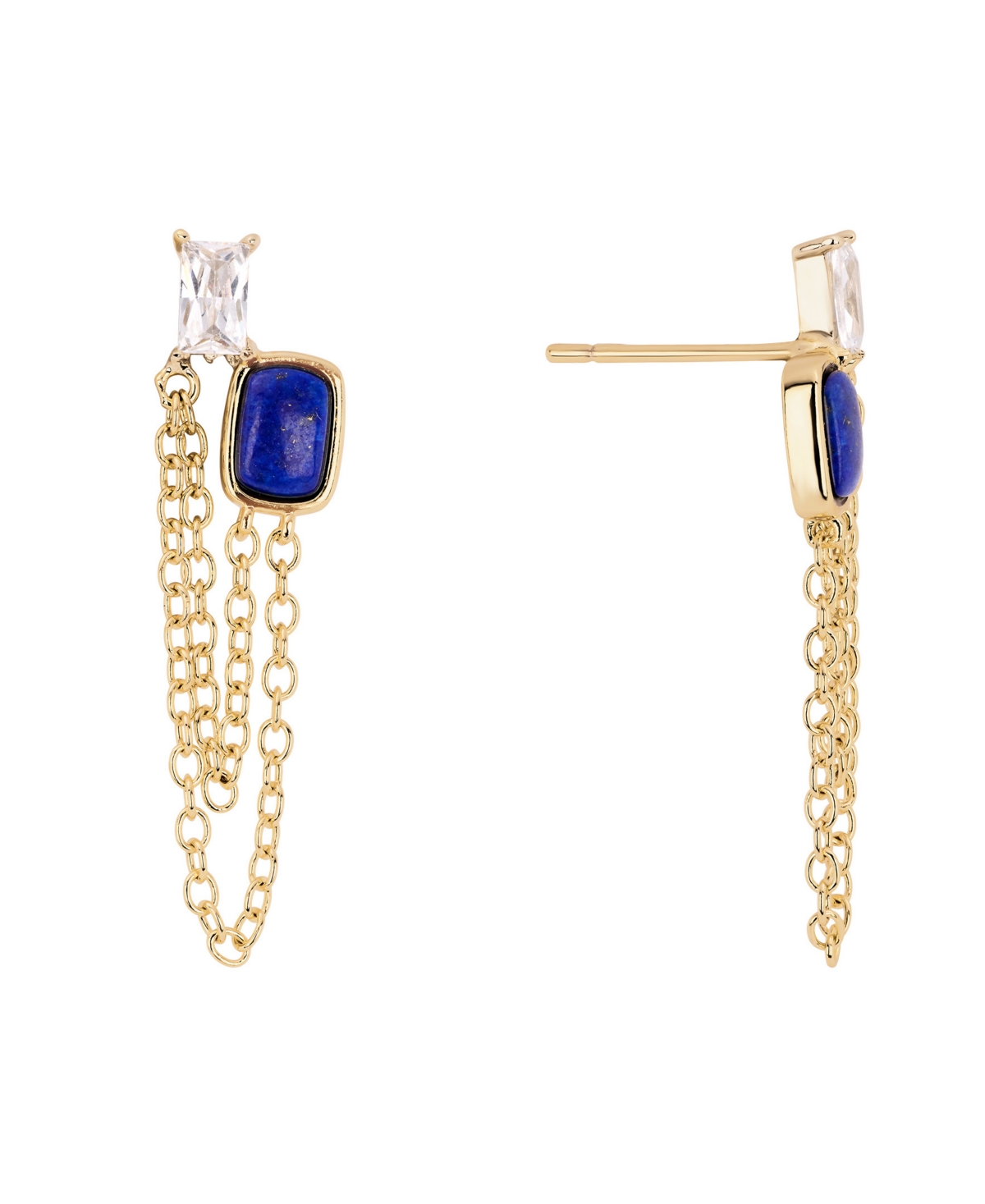 Click here for Macys Gold-Plated Lapis Howlite Simulated Cubic Zi... prices