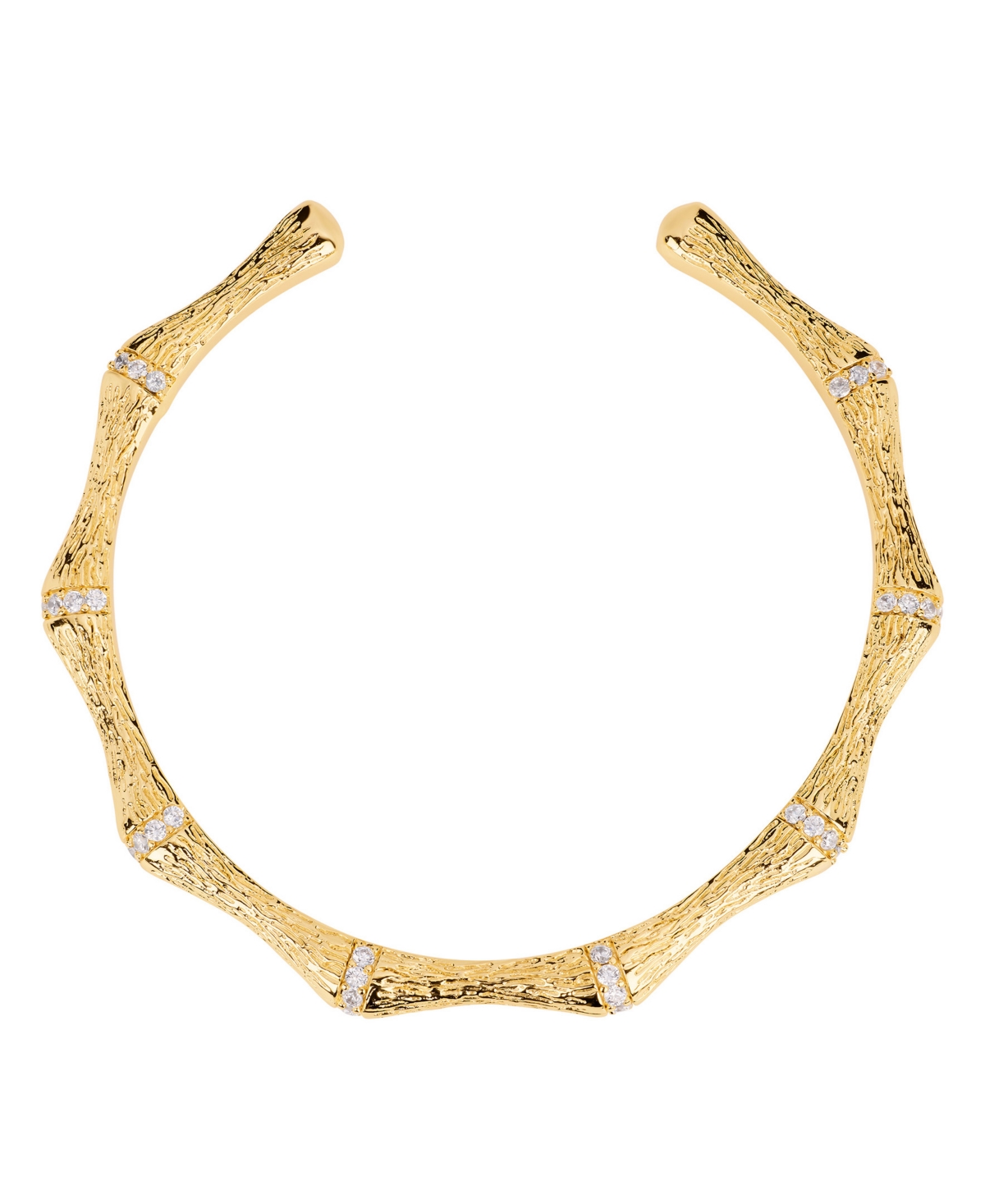 Click here for Macys Gold-Plated Cubic Zirconia Cuff Bracelet - G... prices