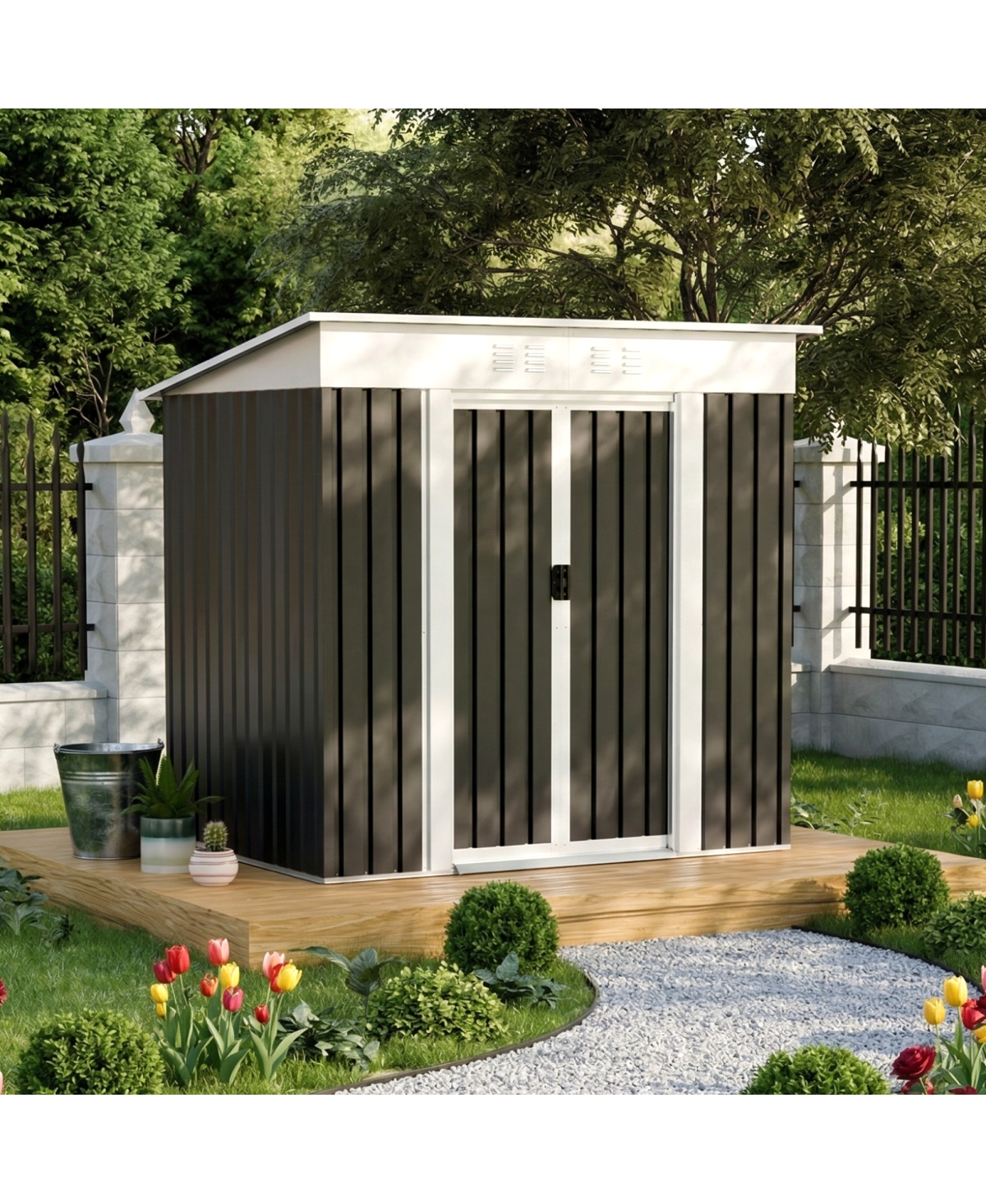 Click here for Streamdale Furniture 6x4 Feet Metal Outdoor Garden... prices