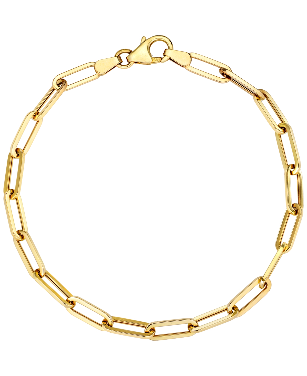 Click here for Italian Gold Paperclip Chain 7.5 Bracelet in 10k Y... prices
