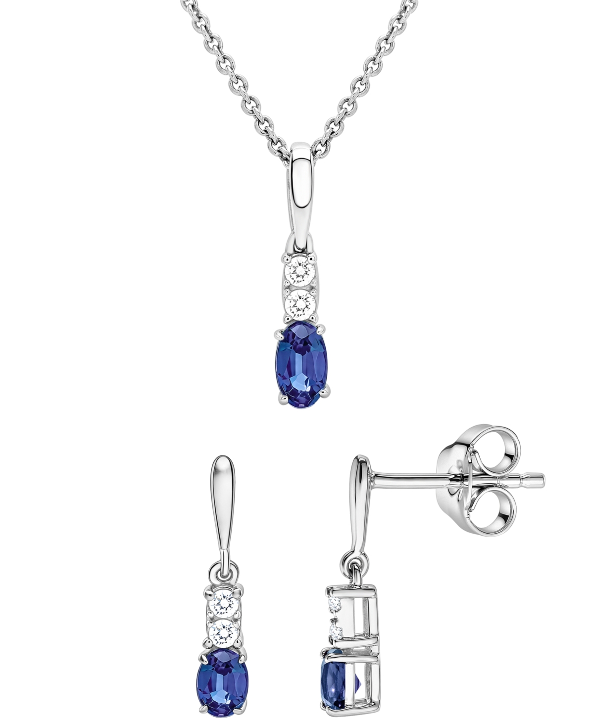 Click here for Macys 2-Piece Lab-Grown Blue Sapphire (3/4 ct. t.w... prices