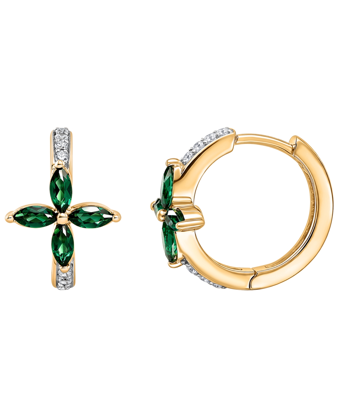 Click here for Macys Lab-Grown Emerald (1/2 ct. t.w.) & White Sap... prices