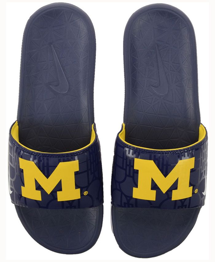 Nike Michigan Wolverines Benassi Solarsoft Slides - Macy's