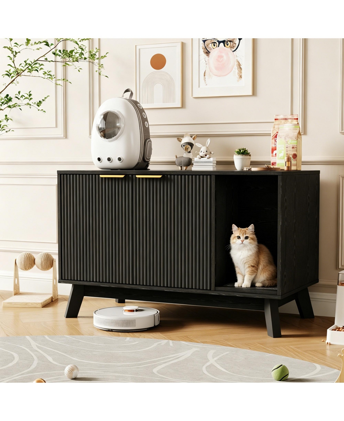 Click here for homfan Cat Litter Box Enclosure End Table - 39 Lar... prices