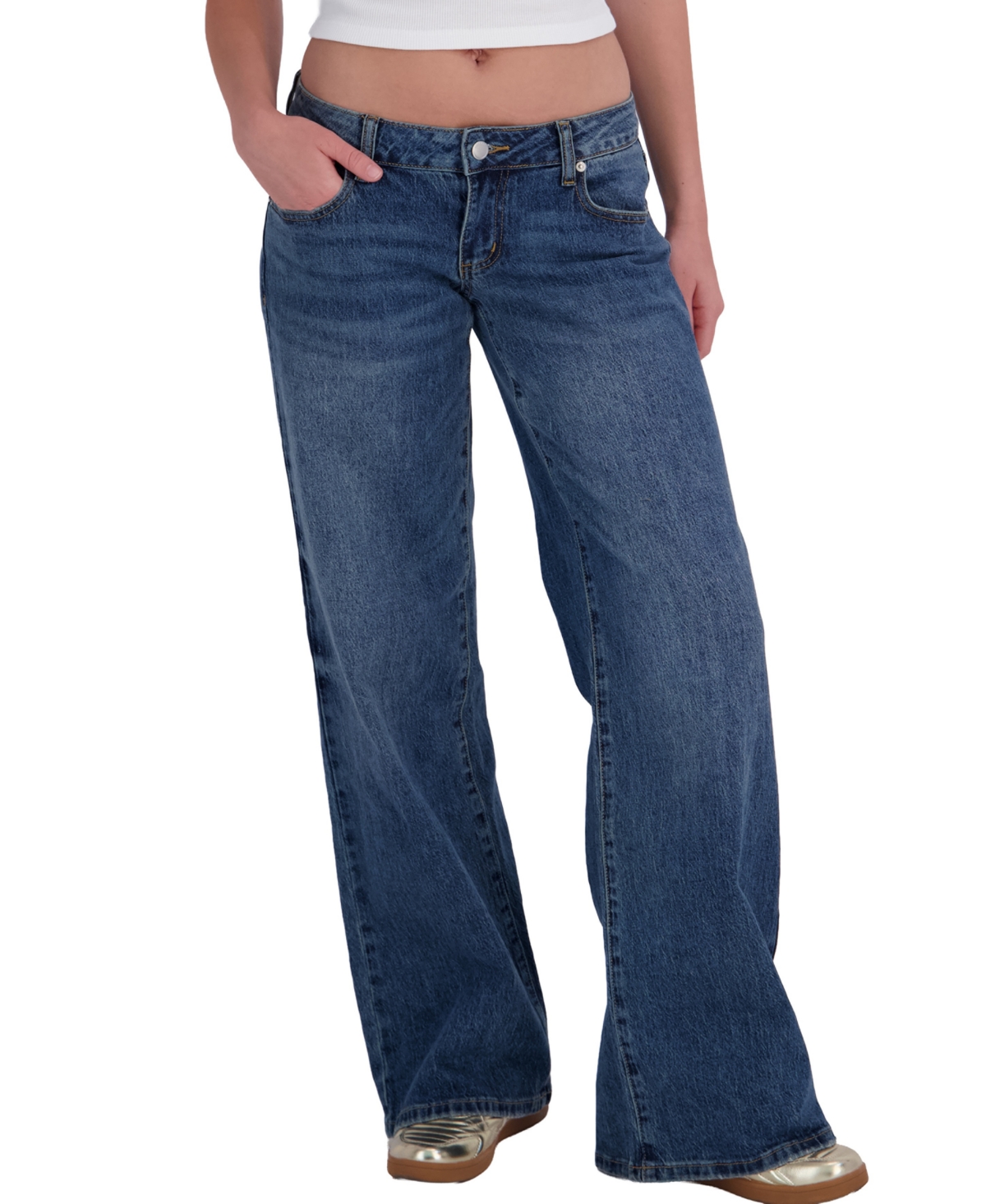 Click here for Em & Cass Juniors Low-Rise Wide-Leg Jean - Tinted... prices