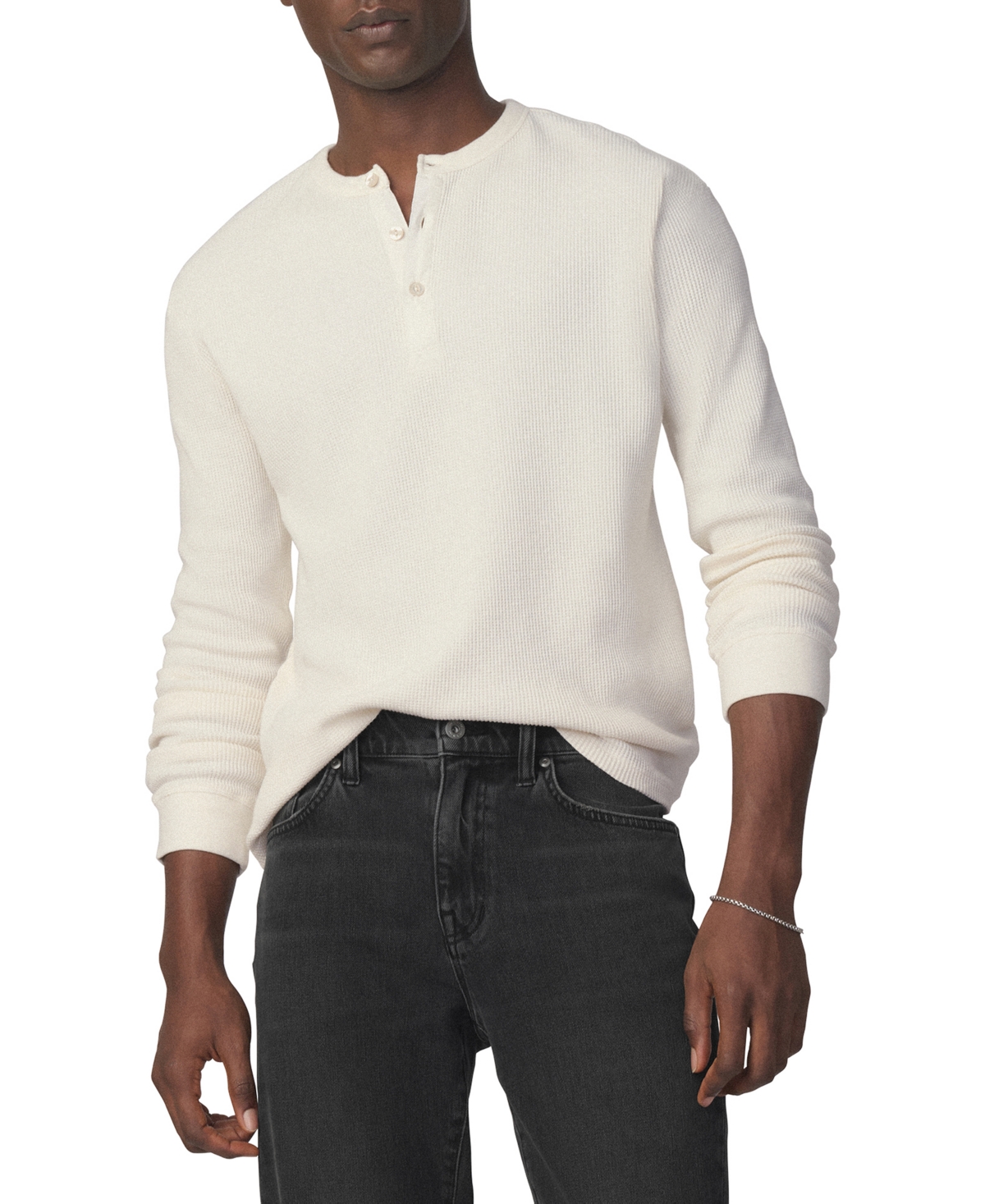 Click here for Joes Jeans Mens Long-Sleeve Henley Waffle T-Shirt... prices