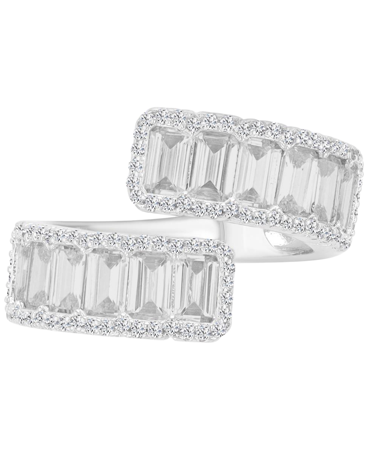 Click here for Macys Silver-Plated Emerald Open Adjustable Ring -... prices