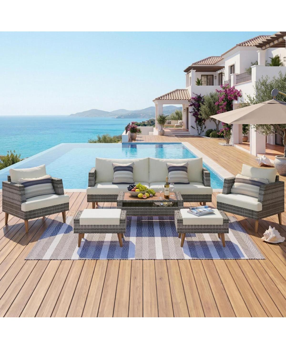 Click here for Streamdale Furniture 6-Piece All-Weather Pe Wicker... prices