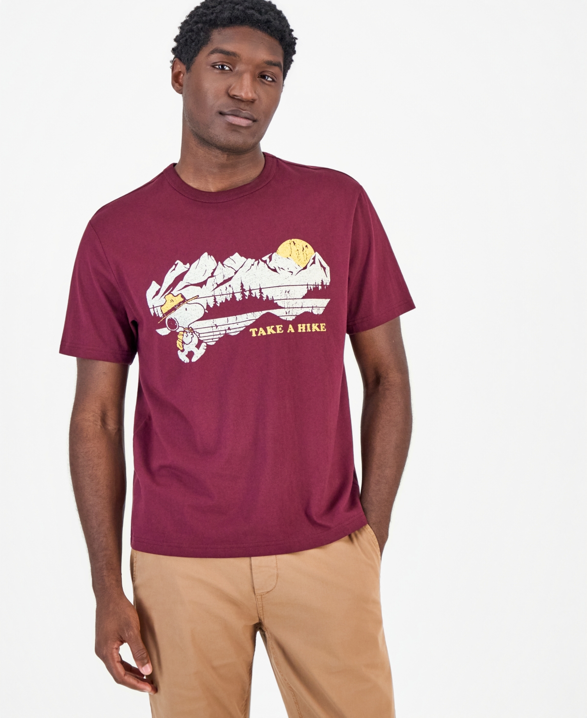 Click here for Sun + Stone Mens Snoopy Take A Hike Graphic T-Shir... prices