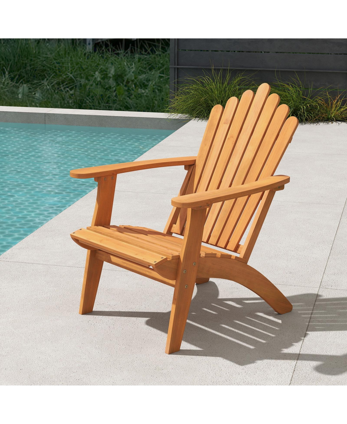 Click here for Gymax Adirondack Chair with Slatted Backrest and S... prices