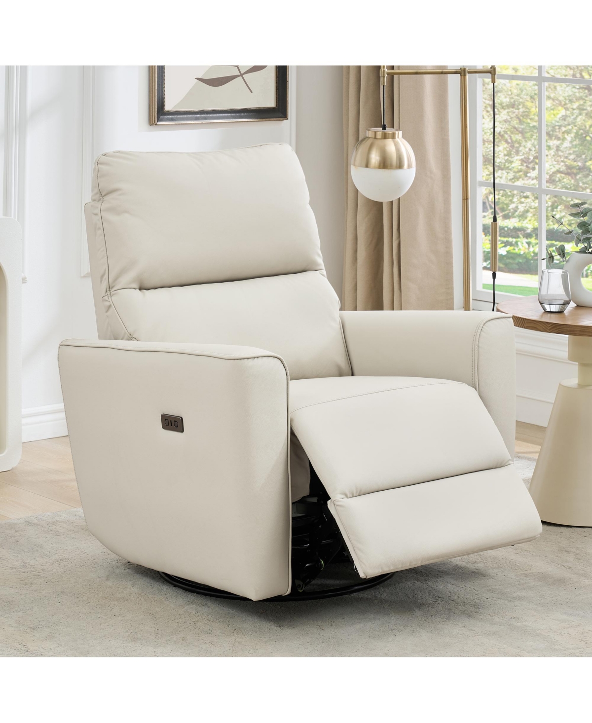 Click here for homfan Power Swivel Recliner Chair  Pu Leather Uph... prices