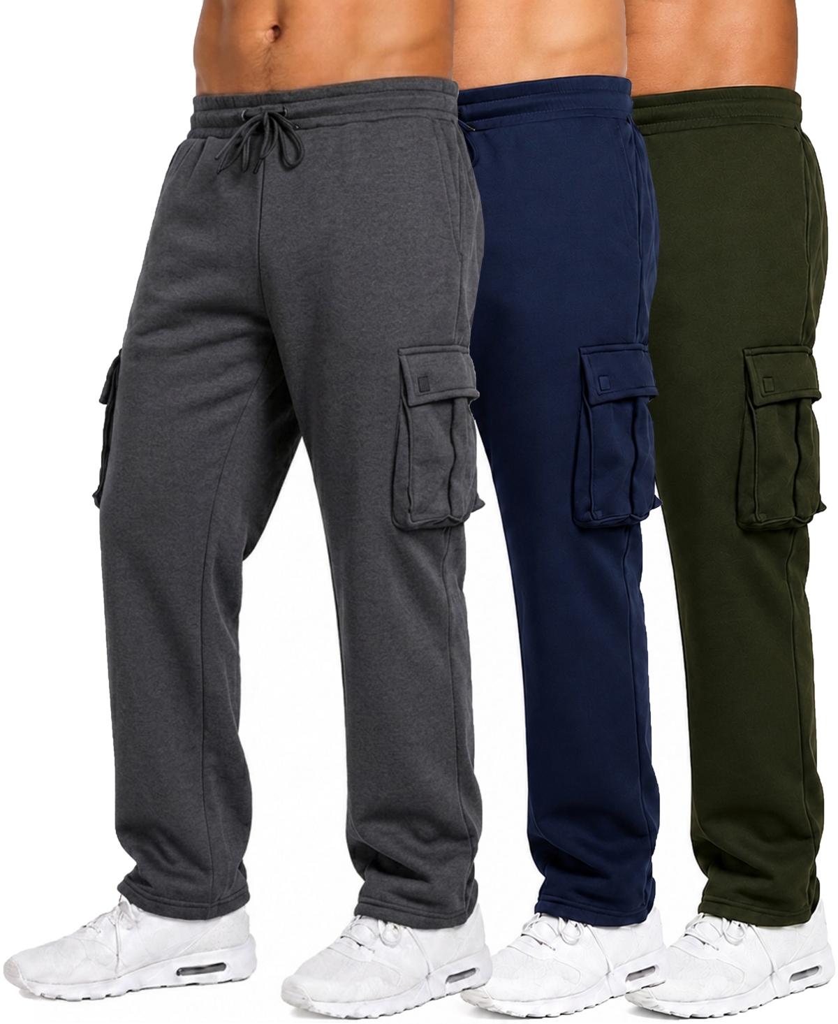 Click here for Blue Ice Mens Fleece-lined Cargo Sweatpants  3-Pie... prices