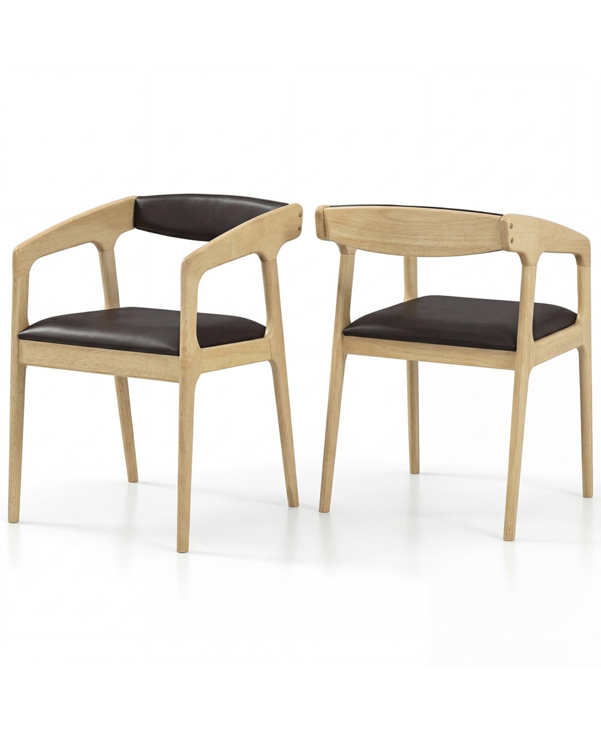 Click here for Gymax 2Piece Accent Armchairs Upholstered Pu Leath... prices