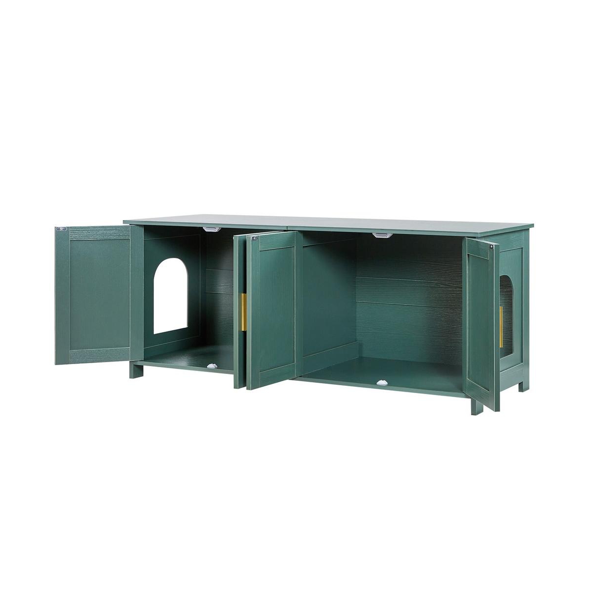 Click here for Ruie 47 in Cat Litter Box Enclosure Cabinet with 4... prices