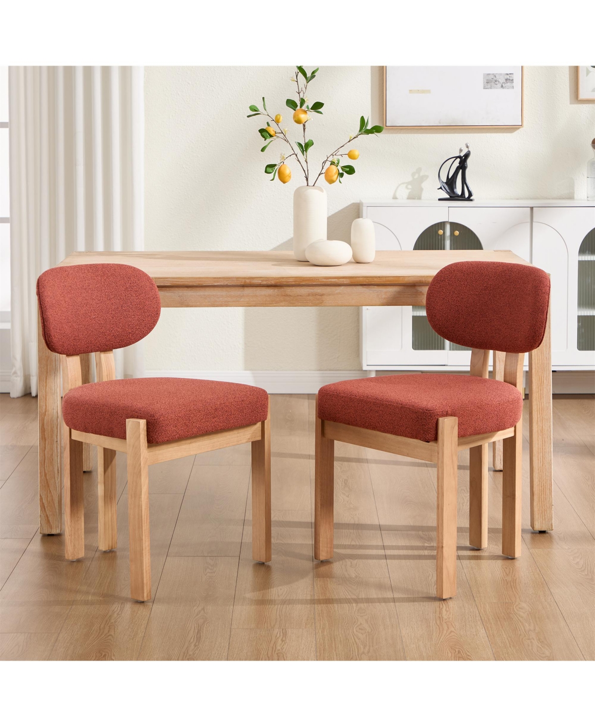 Click here for Clihome Modern Wooden Dining Chairs Set of 2  Upho... prices
