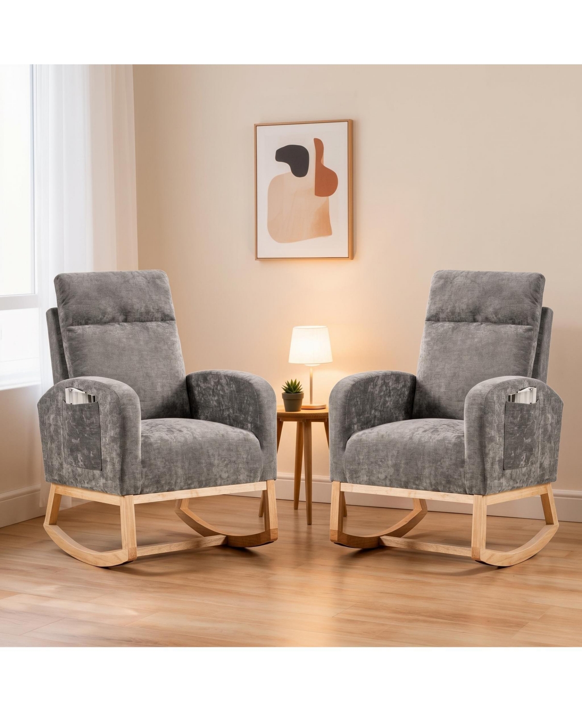 Click here for homfan Set of 2 Modern Rocking Chair  Nursery High... prices