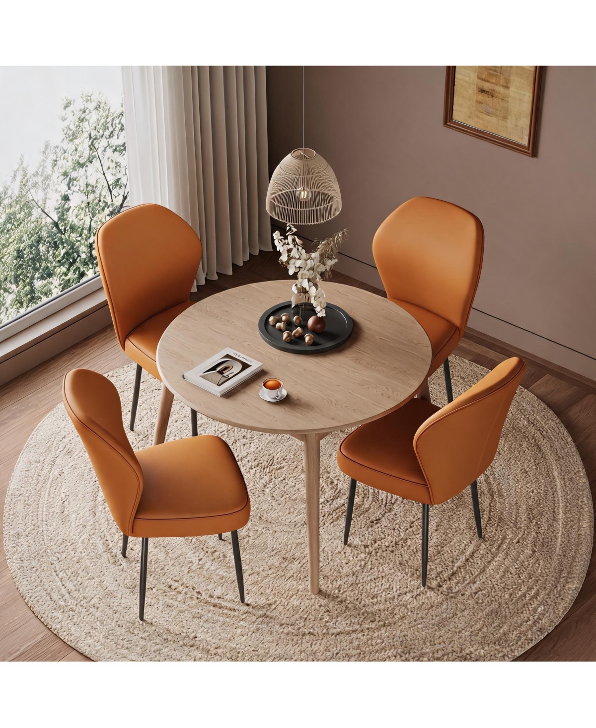 Click here for homfan Pu Leather Dining Chairs Set of 4  Modern F... prices