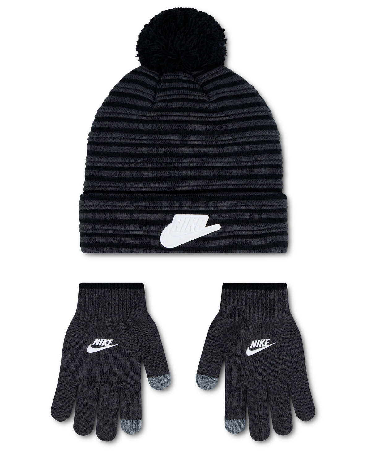 Click here for Nike Boys 8-20 Ottoman Pom Peak Beanie and Gloves... prices