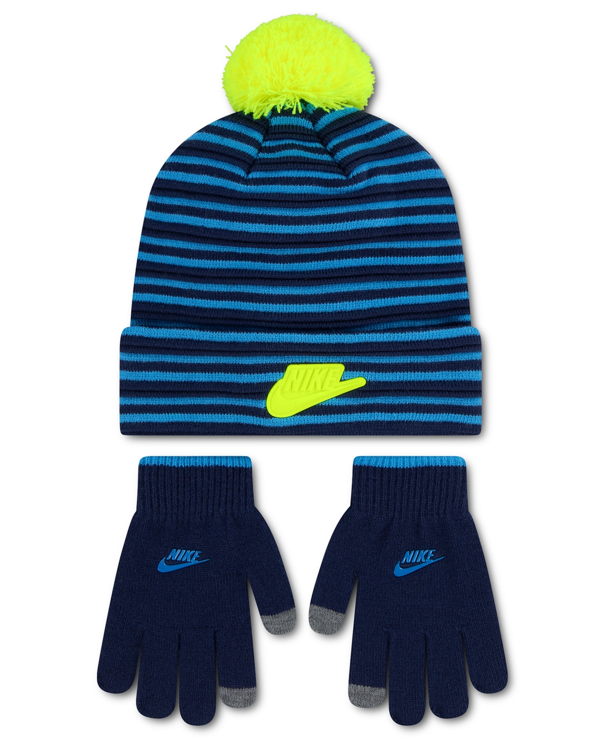 Click here for Nike Boys 8-20 Ottoman Pom Peak Beanie and Gloves... prices