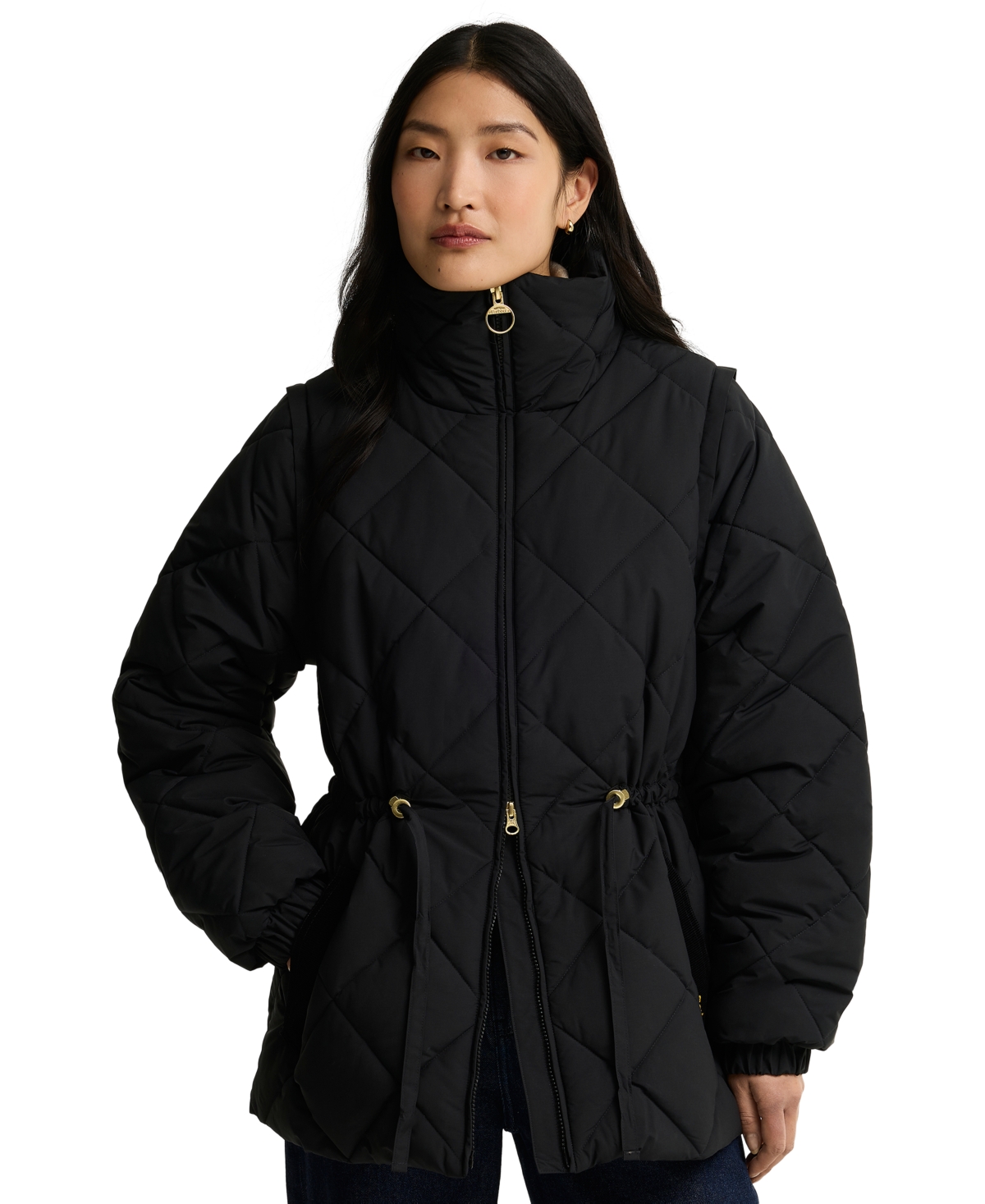 Click here for Barbour Womens Tanfield Puffer Coat - Black/Ancien... prices