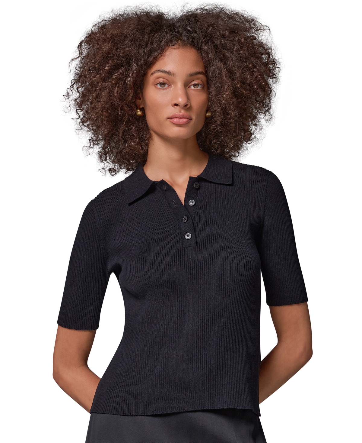 Click here for Donna Karan Weekend Womens Elbow-Sleeve Ribbed But... prices