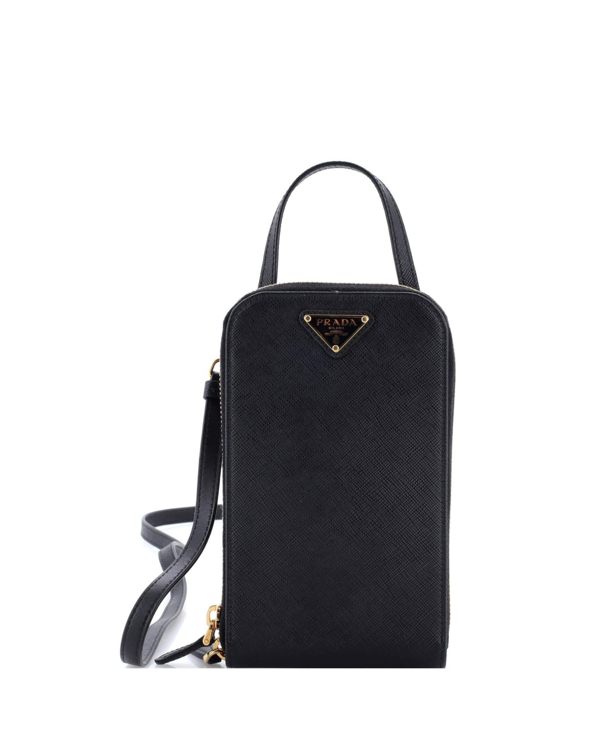 Click here for Pre-Owned Prada Zip Phone Holder Crossbody Bag Saf... prices