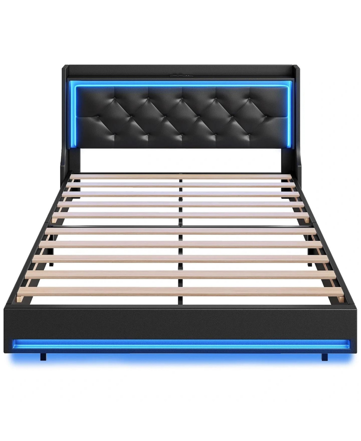 Click here for Slickblue Queen Size Upholstered Platform Bed Fram... prices