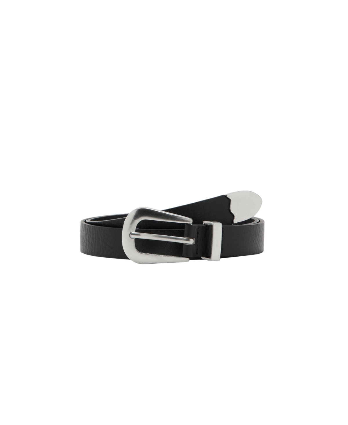 Click here for Mango Womens Metal Detail Leather Belt - Black prices
