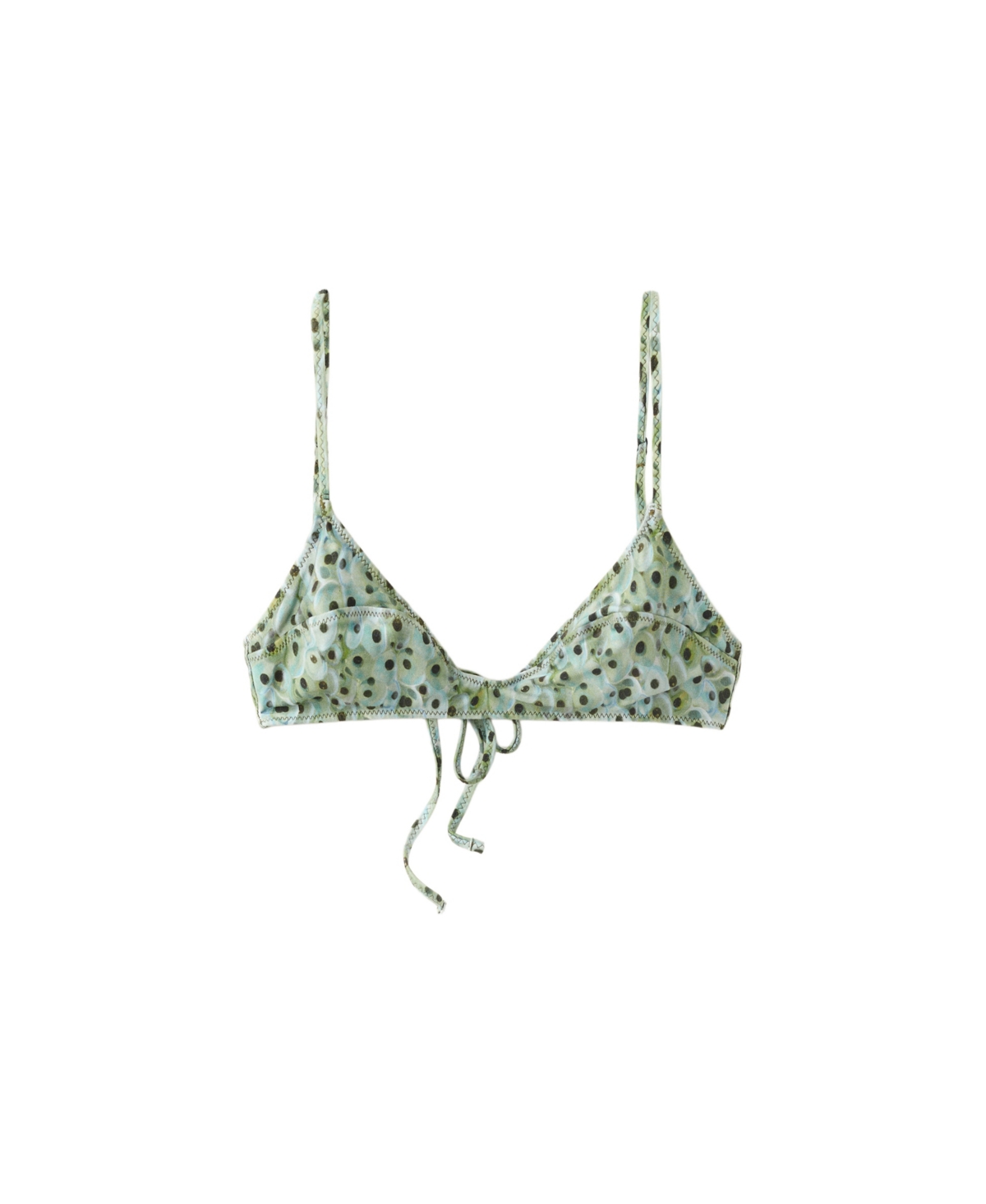 Click here for Mango Womens Printed Triangle Bikini Top - Green prices