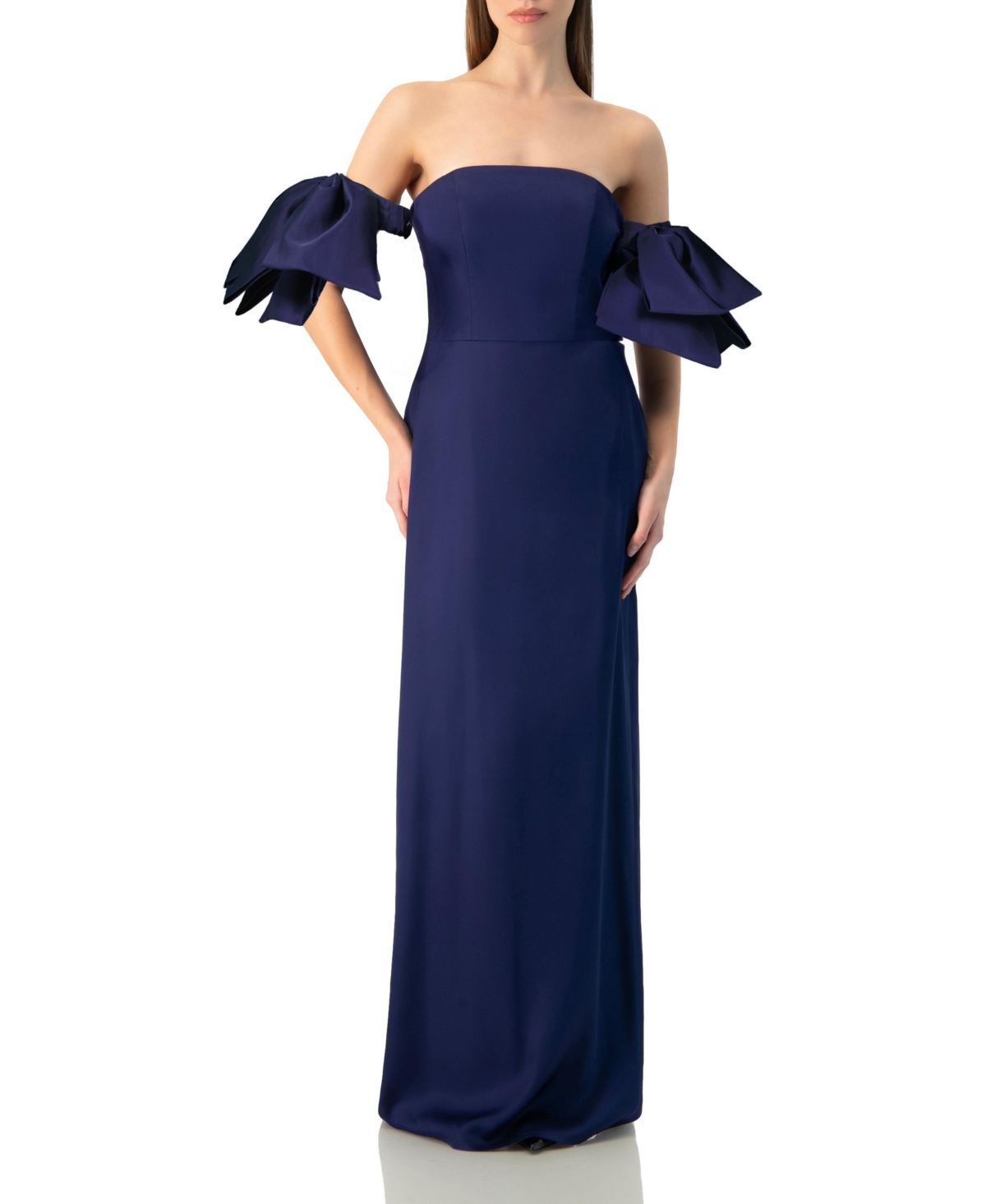 Click here for Ivonne Womens Strapless Column Gown with Detachabl... prices