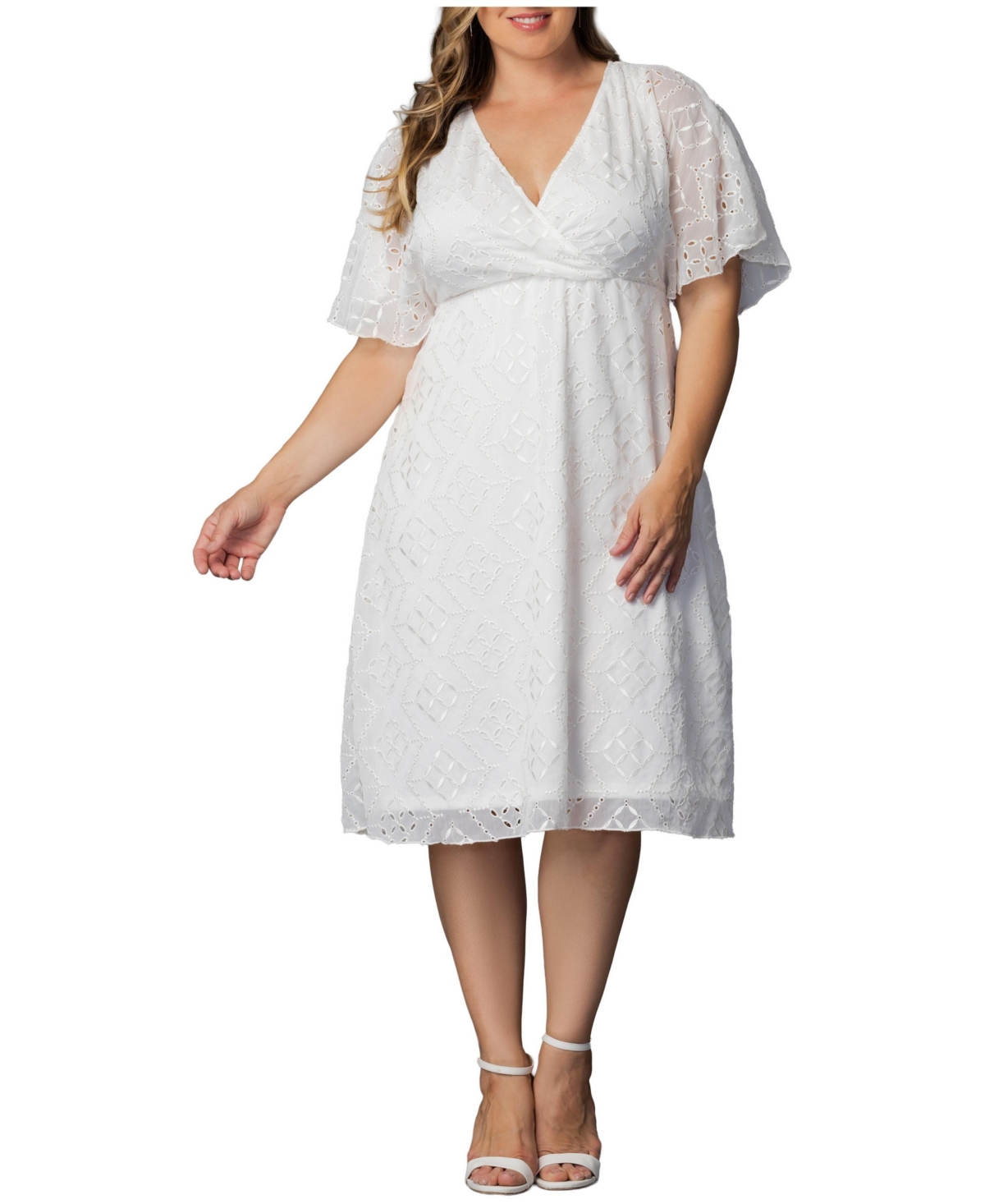 Click here for Kiyonna Plus Size Heavenly A-Line Midi Cocktail Dr... prices
