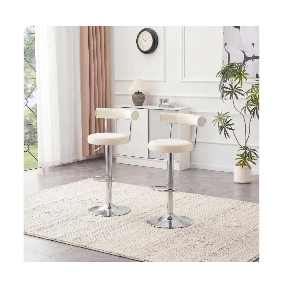 Click here for Maison Boucle Set of 2 Soft Velvet Upholstered Swi... prices
