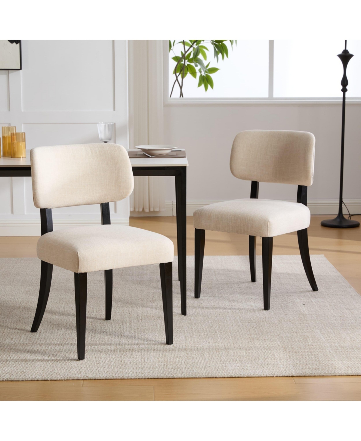 Click here for Maison Boucle Dining Chairs Set of 2  Modern Woode... prices